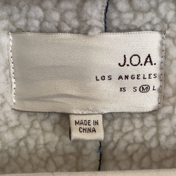 J.O.A. | Jackets & Coats | Joa Blue Denim Faux Sheep Jacket Bomber ...
